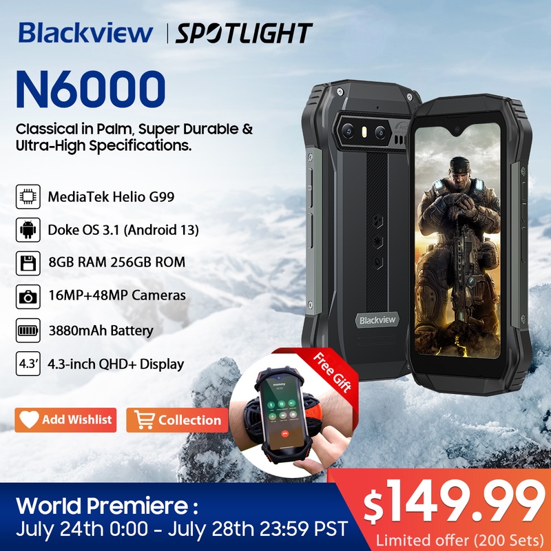 סמרטפון עמיד וקומפקטי חדש Blackview N6000 במבצע השקה
