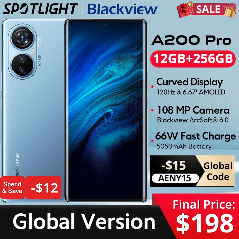 Blackview A200 Pro 6.67''120HZ Curved Display 12GB 256GB AMOLED 108MP ...