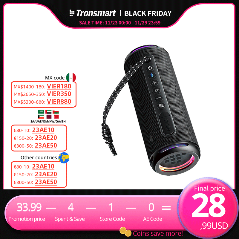 רמקול בלוטות׳ נייד Tronsmart T7 Lite בהנחה